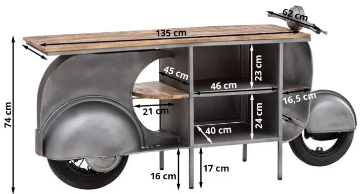 furniture-nabytek.cz - Masivní skříňka pod umyvadlo Vanity z kovu a manga, lakovaná, stříbrná