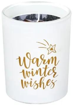 Svíčka ve skle WARM WINTER WISHES - zimní mráz