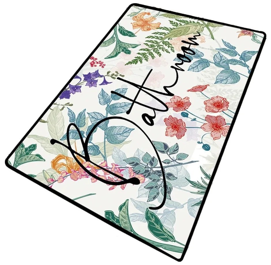Koupelnová předložka 70x120 cm Green In Flower – Foutastic