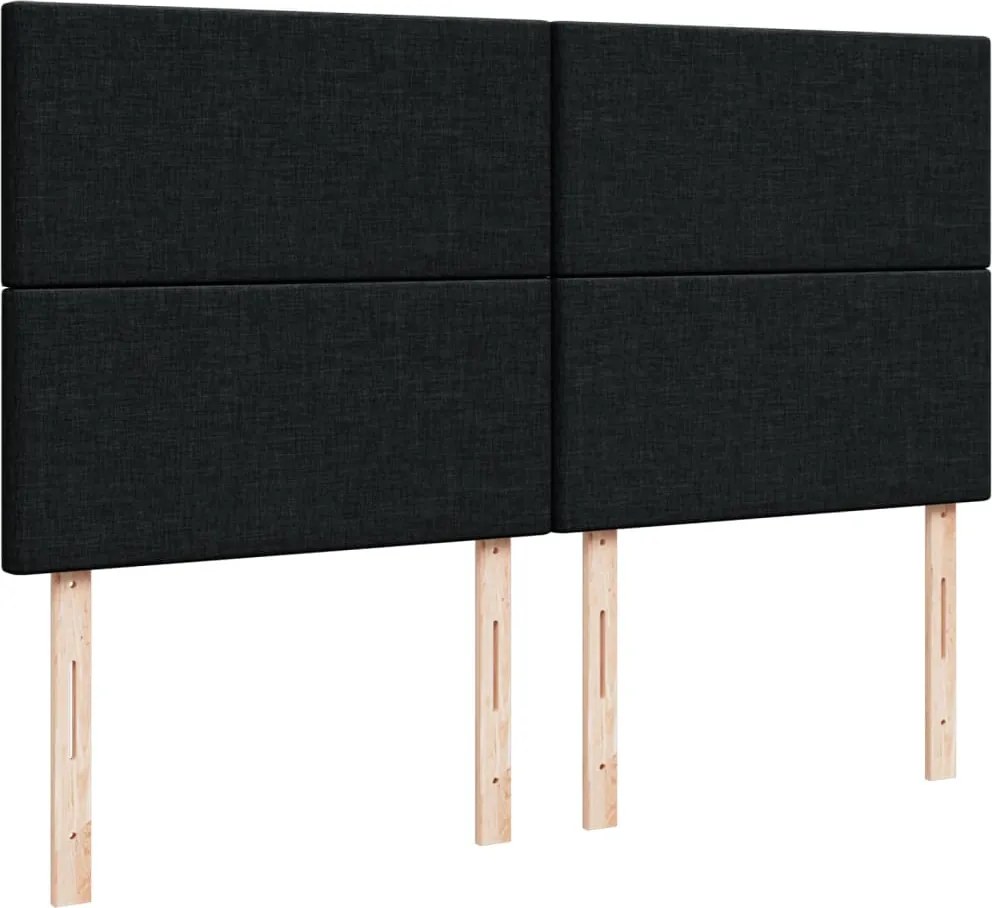 Box spring postel s matrací černá 200x200 cm textil 3291770