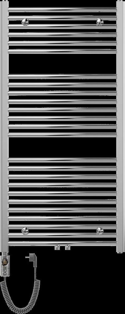 Mexen Ares, elektrické topné těleso 1200x600 mm + topná tyč 600 W, chromová, W102-1200-600-2600-01