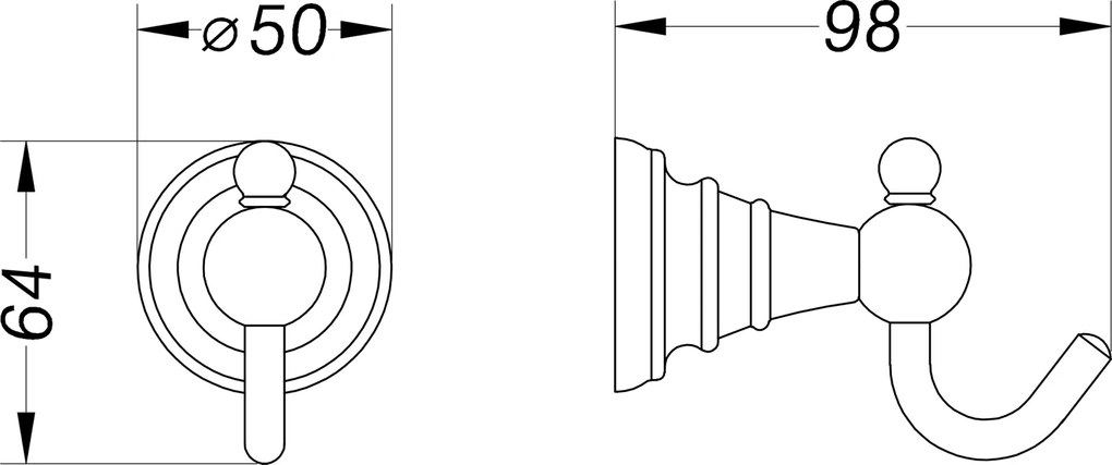 Sapho, DIAMOND háček, chrom, 1317-01