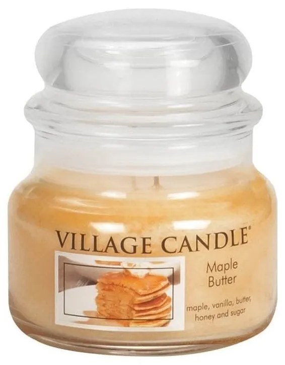 VILLAGE CANDLE Svíčka ve skle Maple Butter 262 g, oranžová barva, sklo, vosk