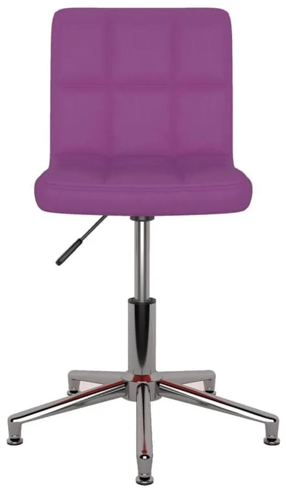 Petromila Swivel Dining Chair Purple Faux Leather (334403)