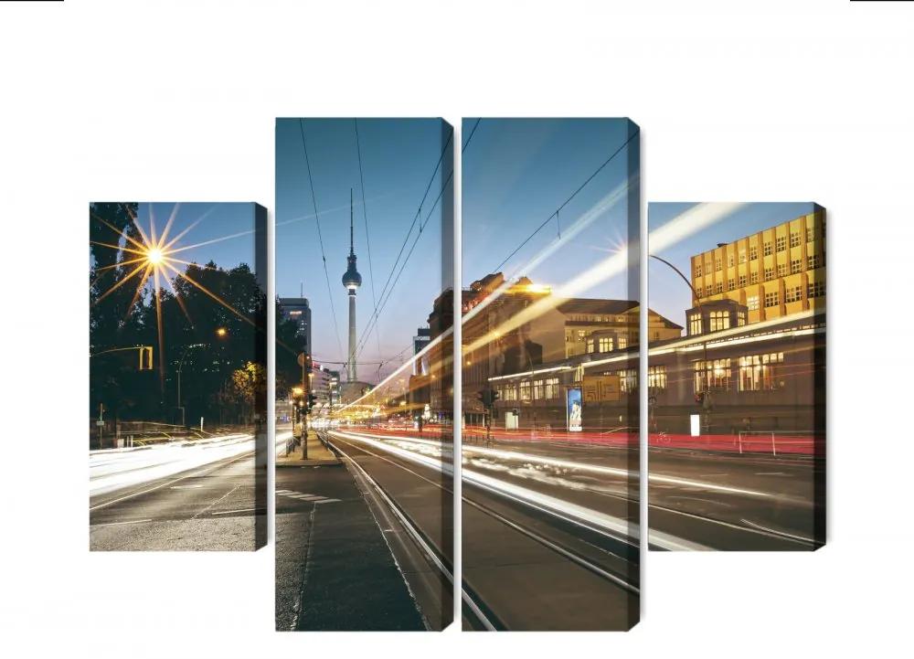 Vícedílný obraz Panoramatický Výhled Na Ulice Berlína Nedostatek Nedostatek Plátno Canvas 200x150