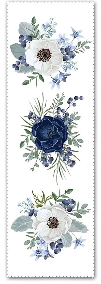 Běhoun na stůl 40x130 cm Blue Rose – Minimalist Cushion Covers