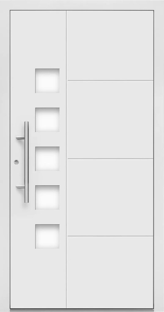 Splendoor Hliníkové vchodové dveře Moderno M520/P, bílé, 110 L