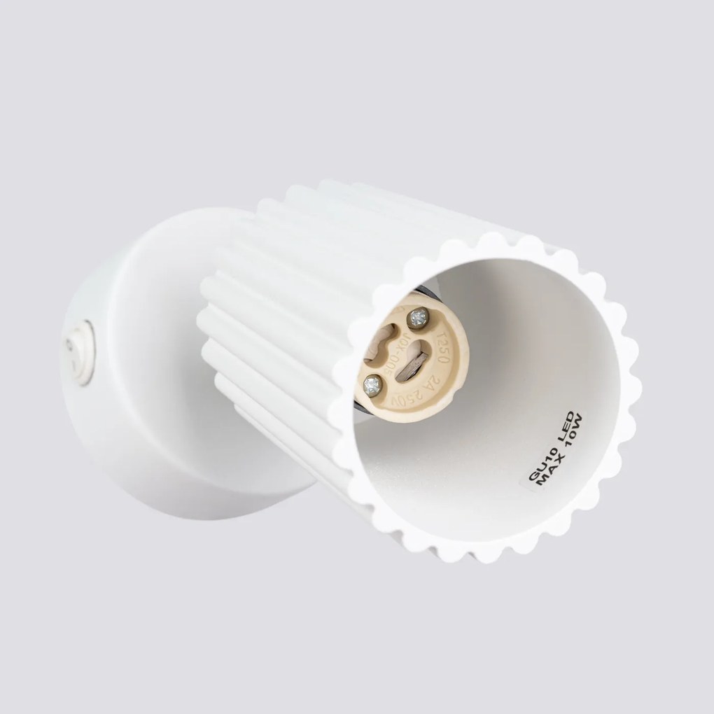 Sollux Lighting Nástěnné svítidlo KARBON bílé s vypínačem