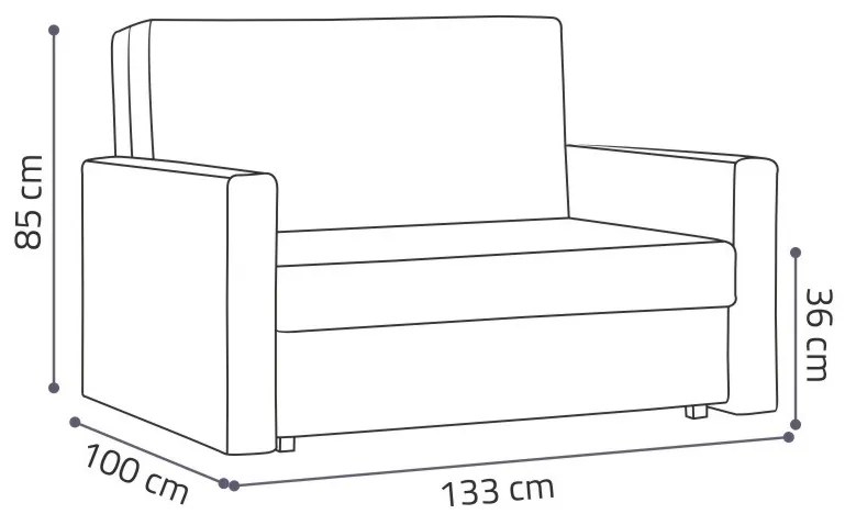 FN Rozkládací křeslo Vivian Piano II světle šedá