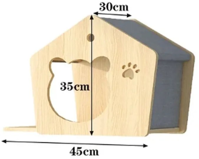 Designový a velmi kvalitní nástěnný nábytek pro kočky z masivu Varianta: Cattery 2