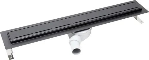 Sprchový žlab SAT 65 cm nerez černý ZLAB70NRZBL