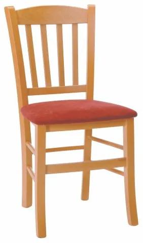 Stima Dřevěná jídelní židle VENETA | Odstín: bílá,Sedák: geneza soft F69 beige