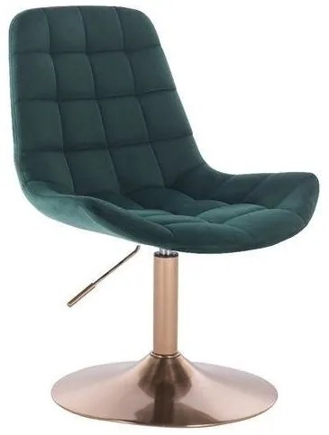LuxuryForm DESIGN Židle PARIS VELUR na zlatém talíři - zelená