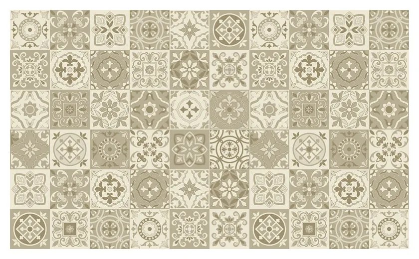 Sada 60 nástěnných samolepek Ambiance Wall Decal Cement Tiles Fortunato, 15 x 15 cm