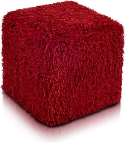 Sedací vak Taburetka Exclusive TiaHome - Červená