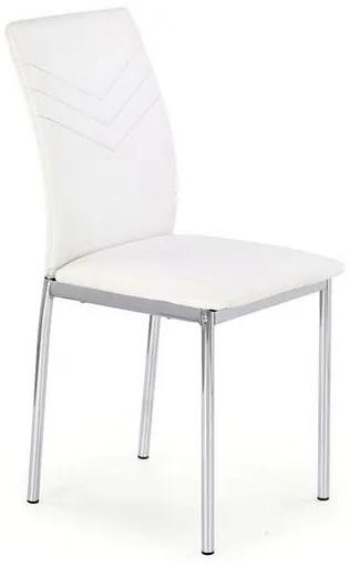 Čalouněná jídelní židle H601, bílá