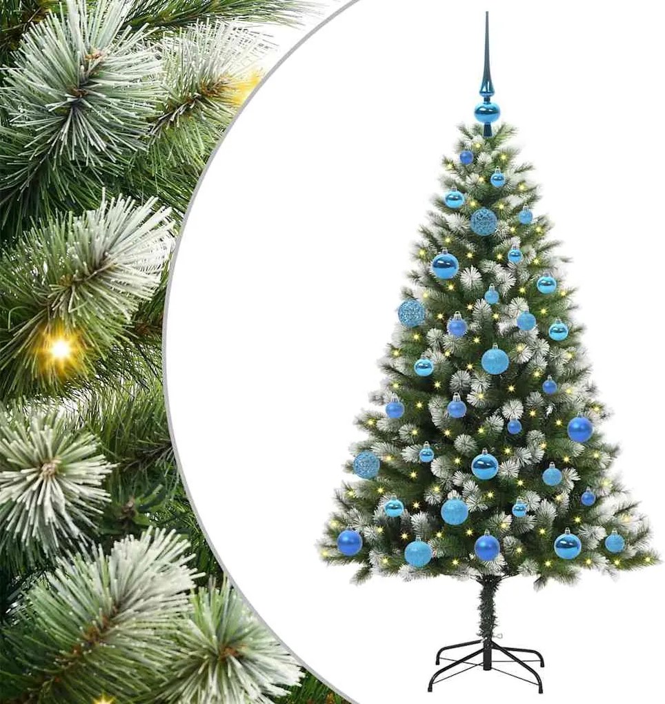 Umělý vánoční stromeček s umělým sněhem 150 LED Teplá bílá 3395440