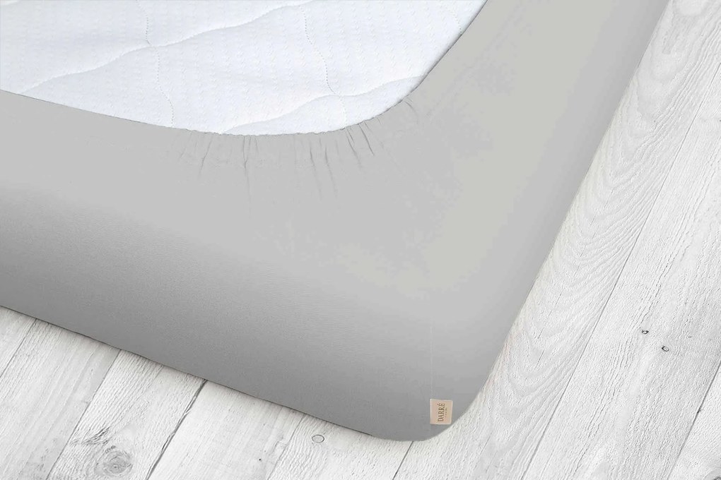 Jersey prostěradlo - new collection stříbrné na výšku matrace do 30 cm Velikost: 90 x 200