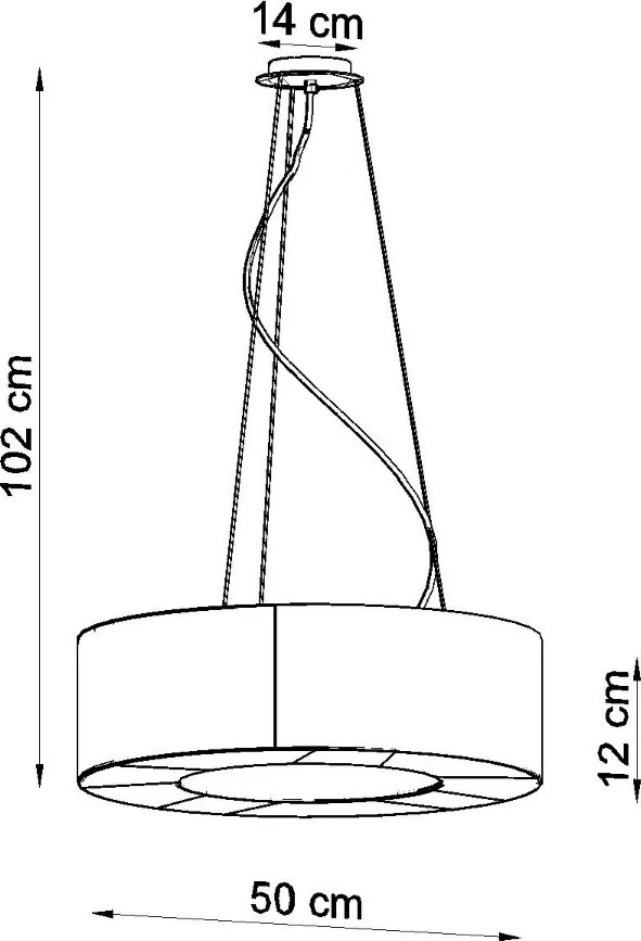 Sollux Lighting Lustr SATURNO SLIM 50 černý