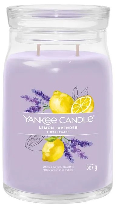 Yankee Candle Signature svíčka velká Lemon Lavender, 567g