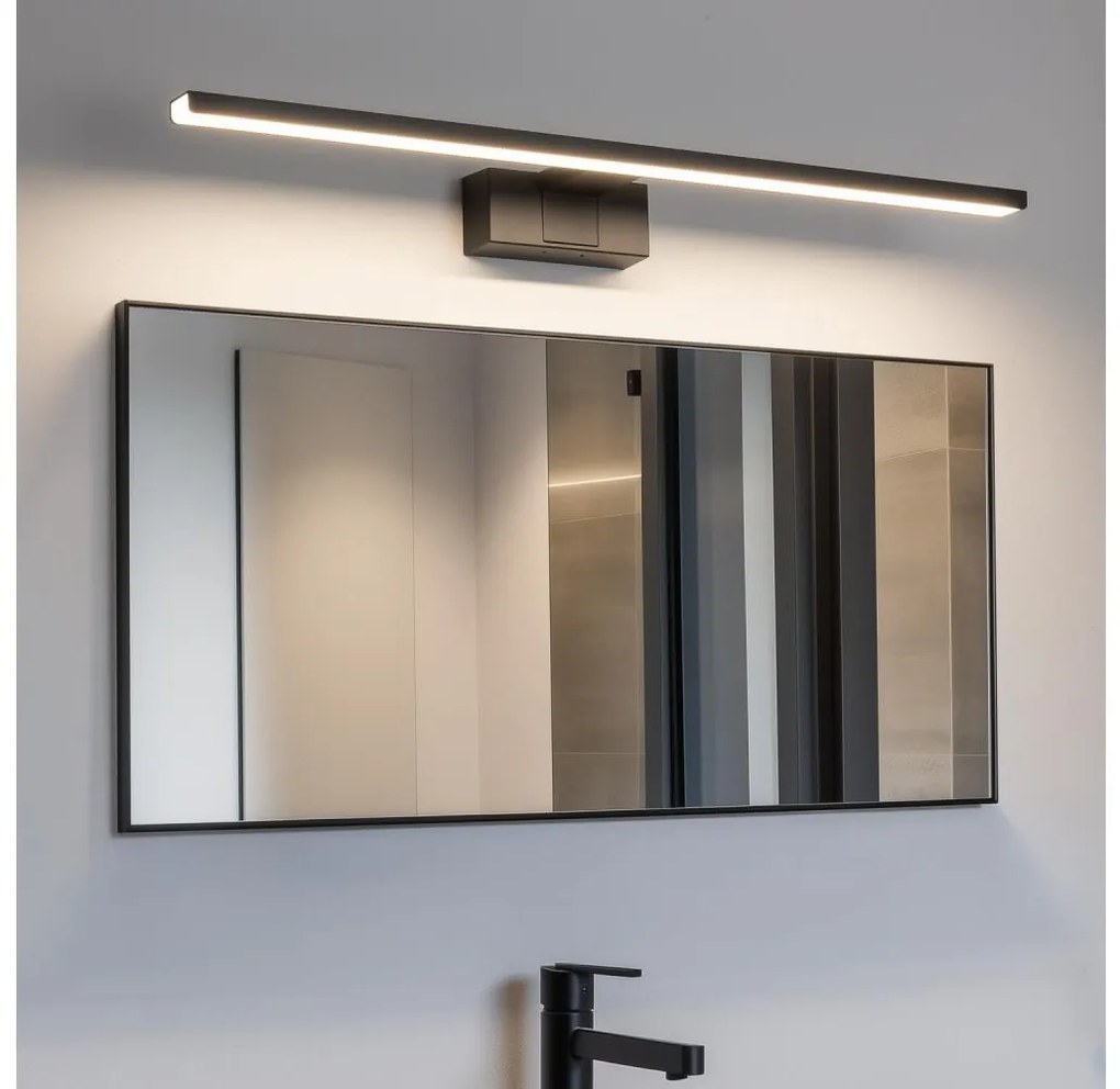 Aigostar - LED Koupelnové osvětlení zrcadla LED/12W/230V 4000K 60 cm IP44 černá
