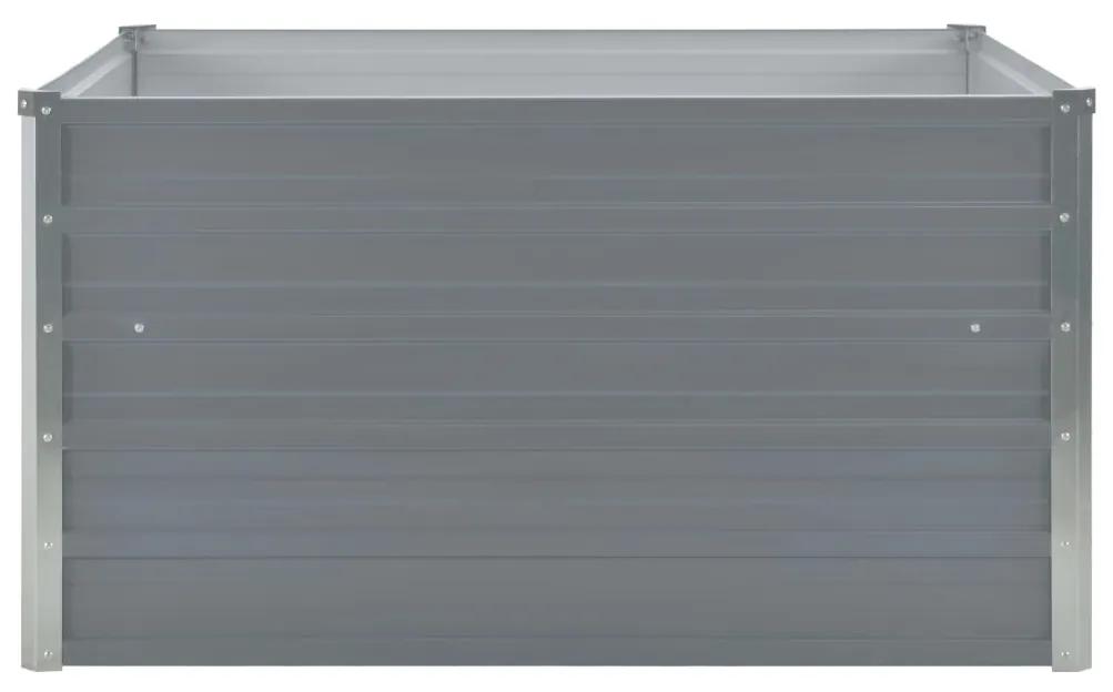 Vyvýšený záhon 100 x 100 x 45 cm pozinkovaná ocel šedý - Default Title