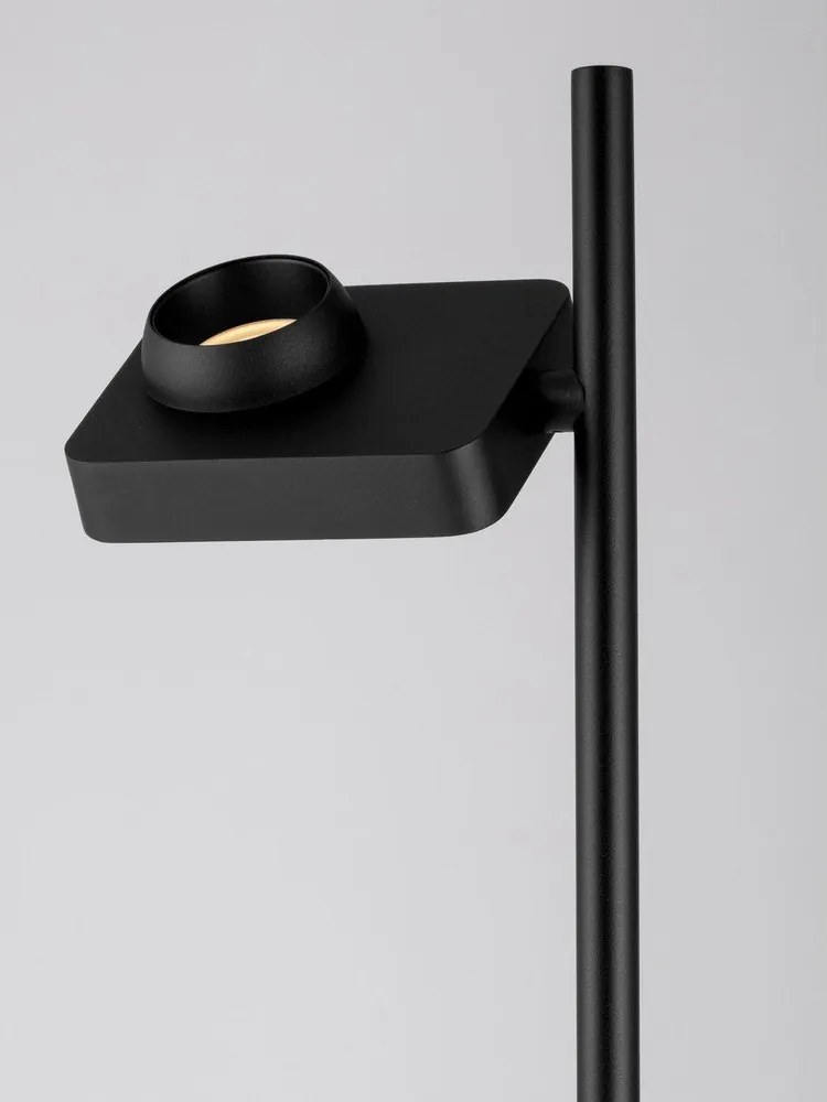 Černá hliníková LED stojací lampa s ohybatelnou konstrukcí/stmívatelná (výška 131 cm) Kedros – Nova Luce