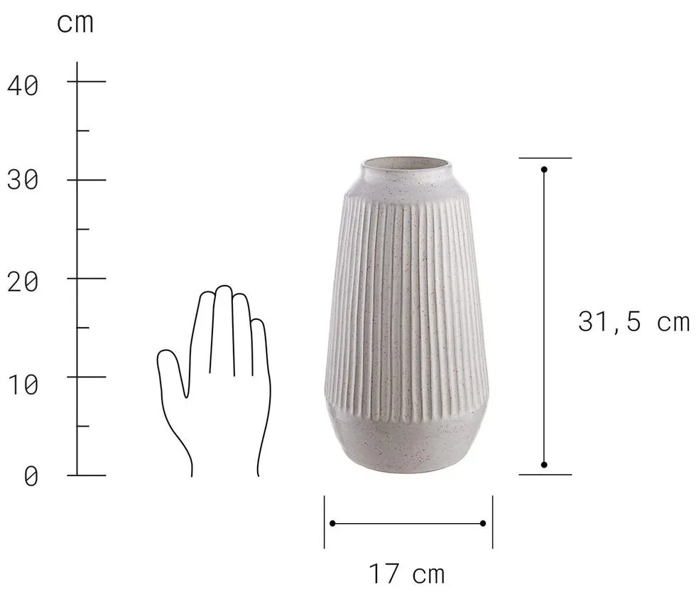 FINJA Váza 31,5 cm - bílá