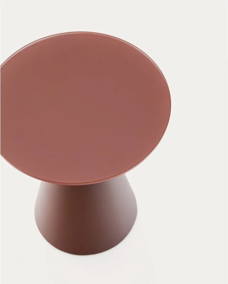 Kulatý odkládací stolek se skleněnou deskou ø 30 cm Wilshire – Kave Home