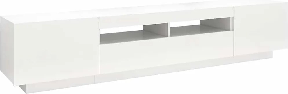 TV skříňka s LED osvětlením bílá 200 x 35 x 40 cm 3081906