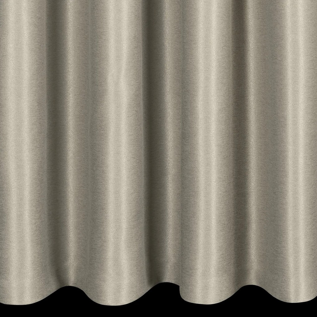 ZATEMŇOVACÍ ZÁVĚS NA KROUŽCÍCH SELINA 140X250 CM TMAVĚBÉŽOVÁ