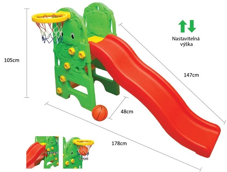 Plastová skluzavka Scarlett Méďa