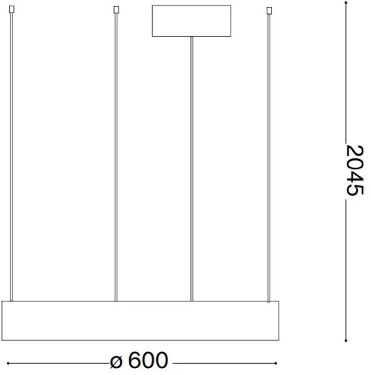 Ideal Lux - LED Lustr na lanku ORACLE LED/33W/230V 3000K pr. 60 cm CRI 90 bílá