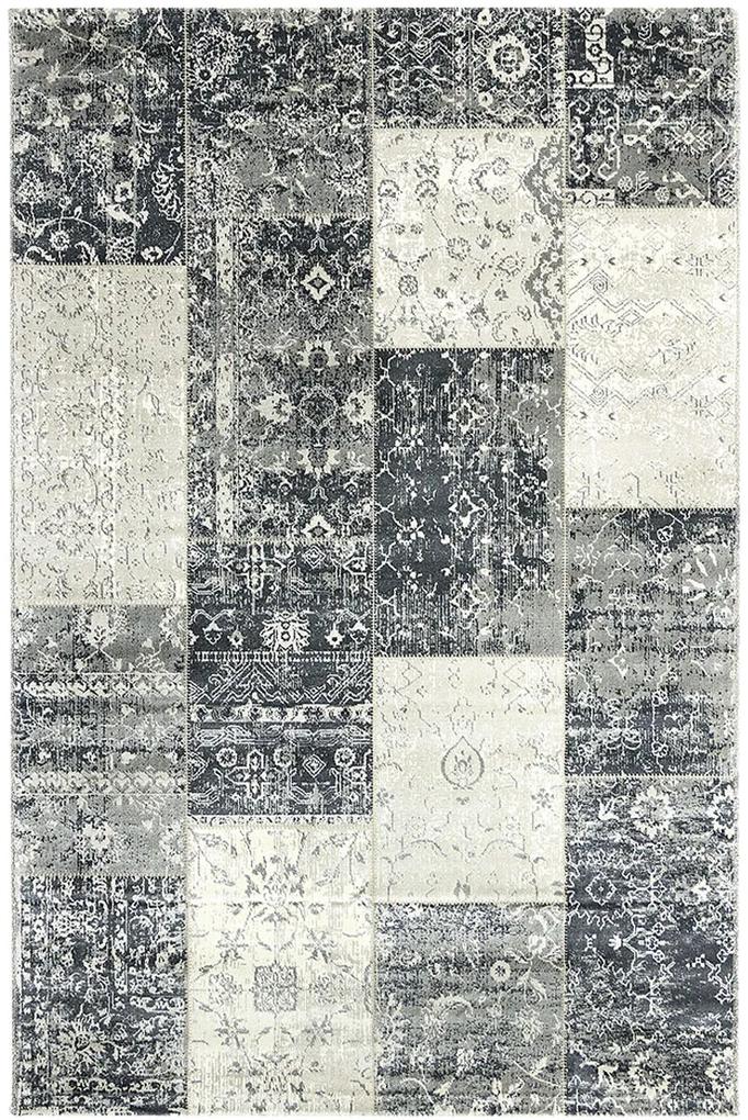 Koberce Breno Kusový koberec VELVET 3106/920, Šedá, Vícebarevné, 155 x 230 cm