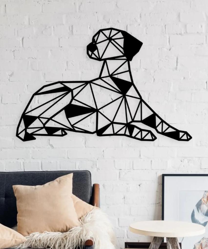 Ležící dalmatin - dřevěný obraz na zeď z polygonů od 2opice.cz Materiál: OŘECH, Velikost (mm): 650 x 420