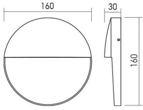 Redo 90477 - LED Venkovní nástěnné svítidlo LANDER LED/6W/230V IP54 antracit