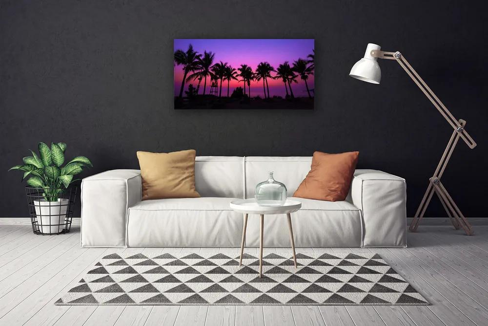 Obraz na plátně Palmy Stromy Krajina 125x50 cm