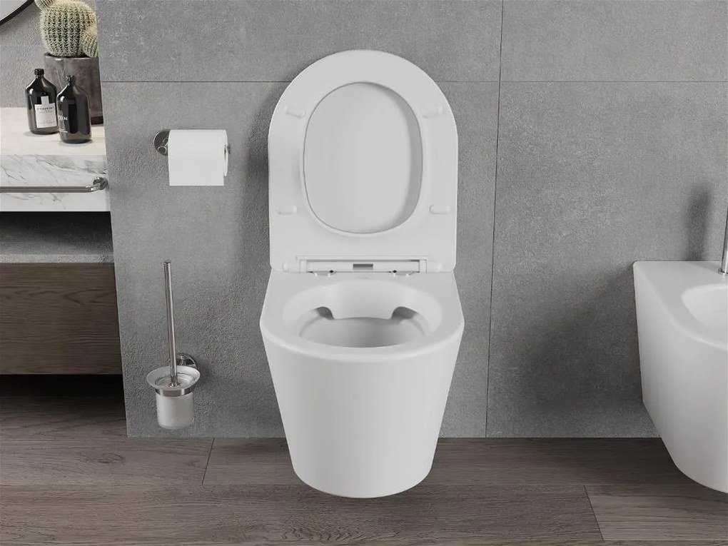 Závěsný WC set MEXEN RICO 36,5 cm s prkénkem TRE bílý