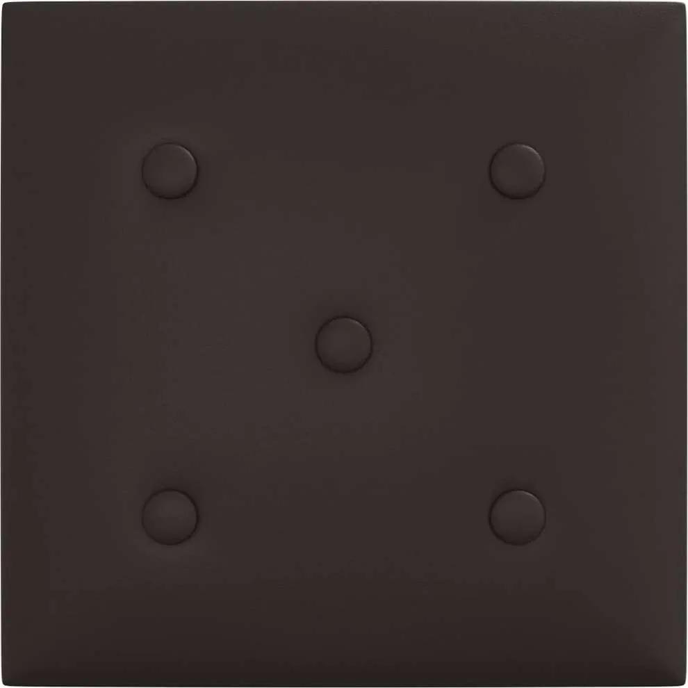 vidaXL Nástěnné panely 12 ks 30 x 30 cm umělá kůže 1,08 m² [343974] Barva: Šedá