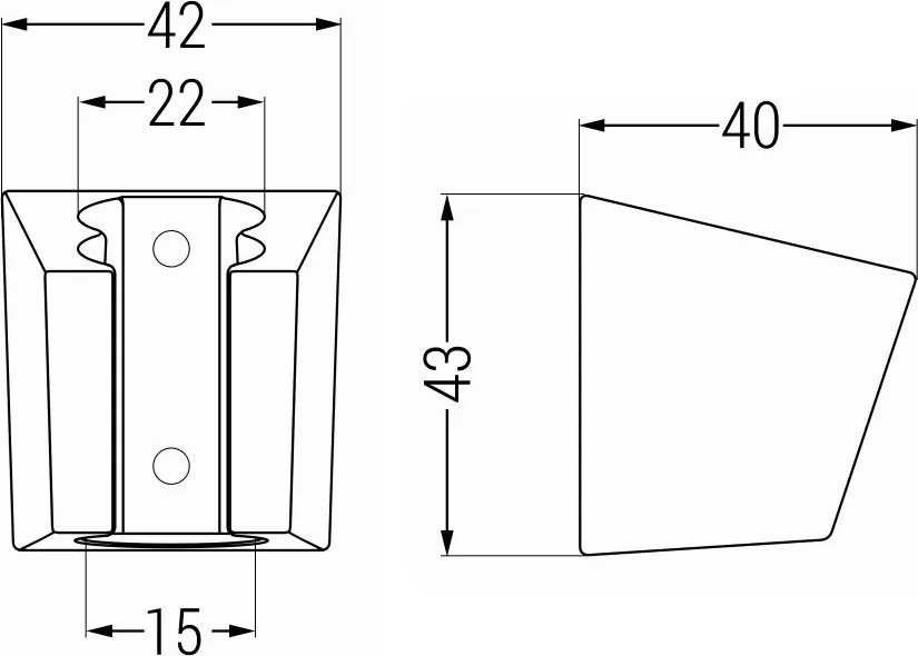 Držák sprchy MAXMAX MEXEN - hranatý - černý, 79353-70