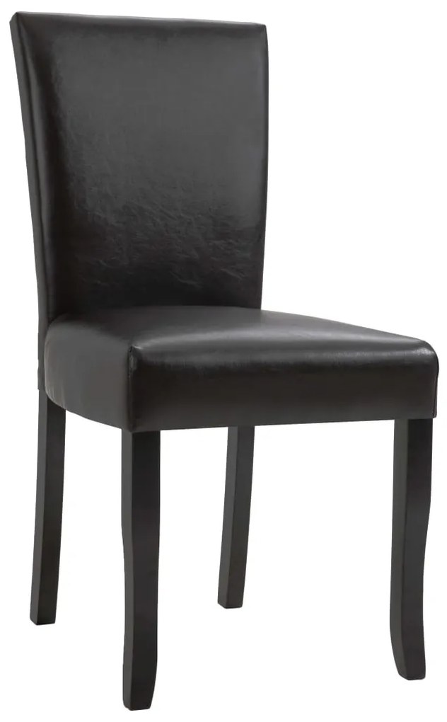 vidaXL Jídelní židle 2 ks tmavě hnědé umělá kůže