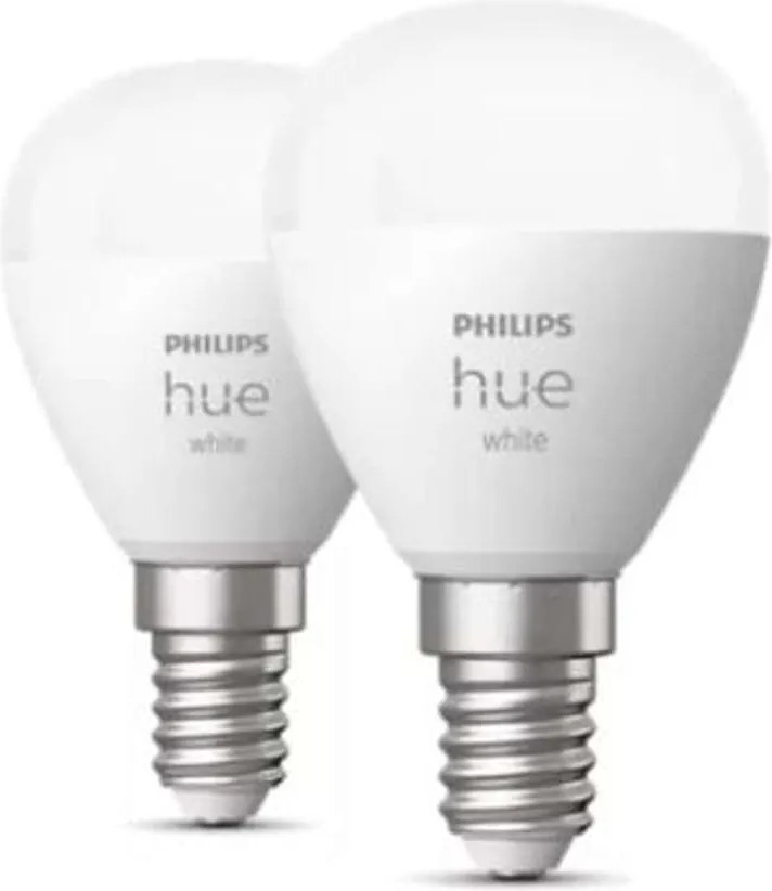 Philips Hue White - Chytrá LED žárovka E14, 470 lm, teplá bílá, 2 ks 929002440604