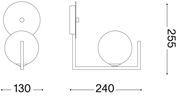 Ideal Lux - LED Nástěnná lampa BIRDS 1xG9/3W/230V černá/zlatá