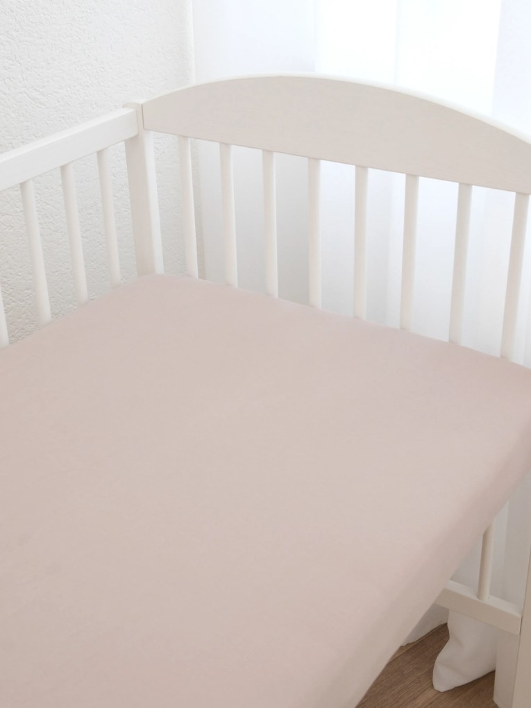 MK Lůžkoviny Jersey prostěradlo do postýlky s elastanem 70 × 140 cm – cappuccino