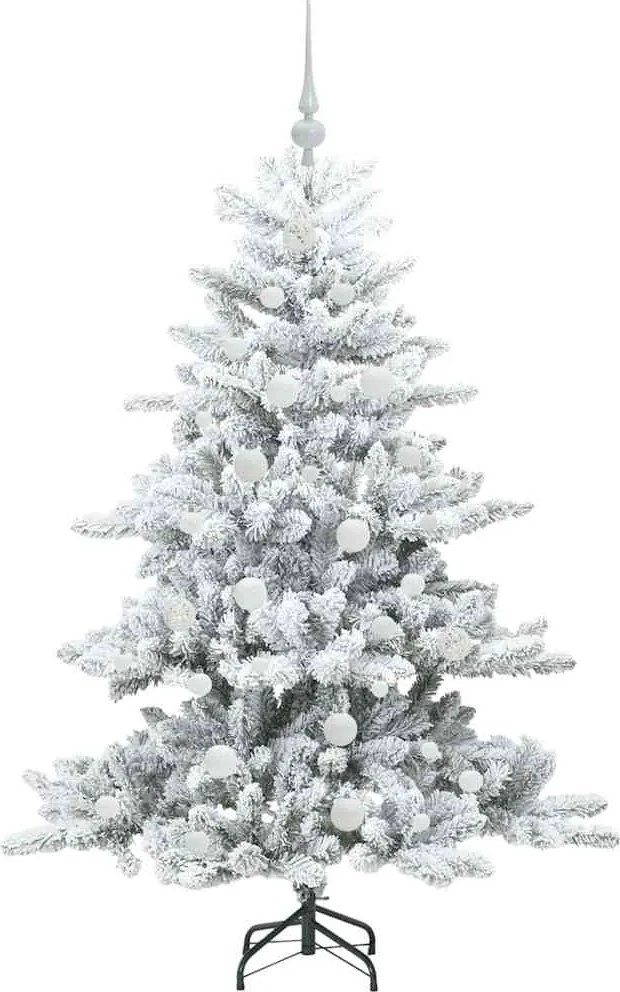 Umělý Skládací Vánoční Strom s stojanem Bílá 150 cm PVC a ocel 3397708