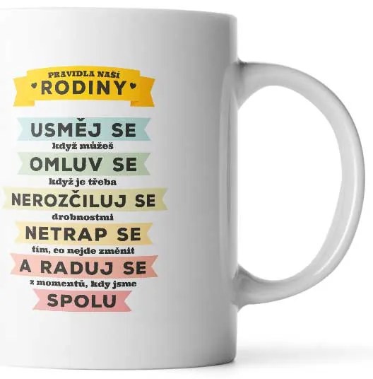 Sablio Hrnek Pravidla naší rodiny - 200 ml - espresso