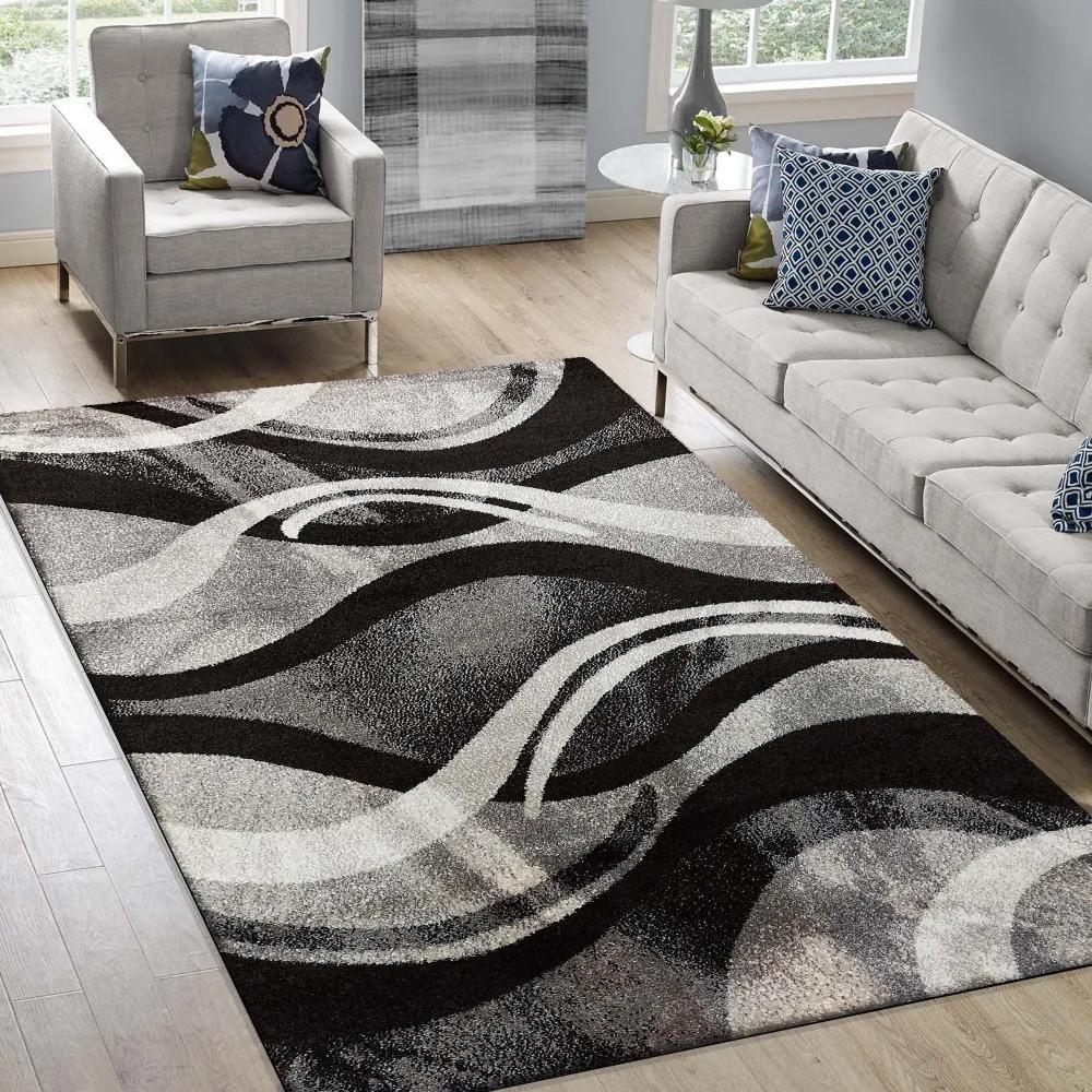 Kvalitní vzorovaný koberec šedé barvy Šířka: 120 cm | Délka: 170 cm