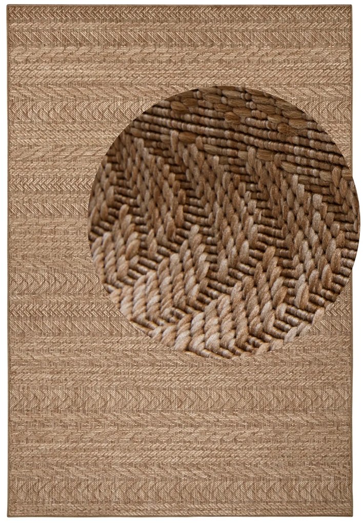Hanse Home, Kusový koberec Forest 103995 Beige/Brown – na ven i na doma, 120x170, béžová, chodba / předsíň