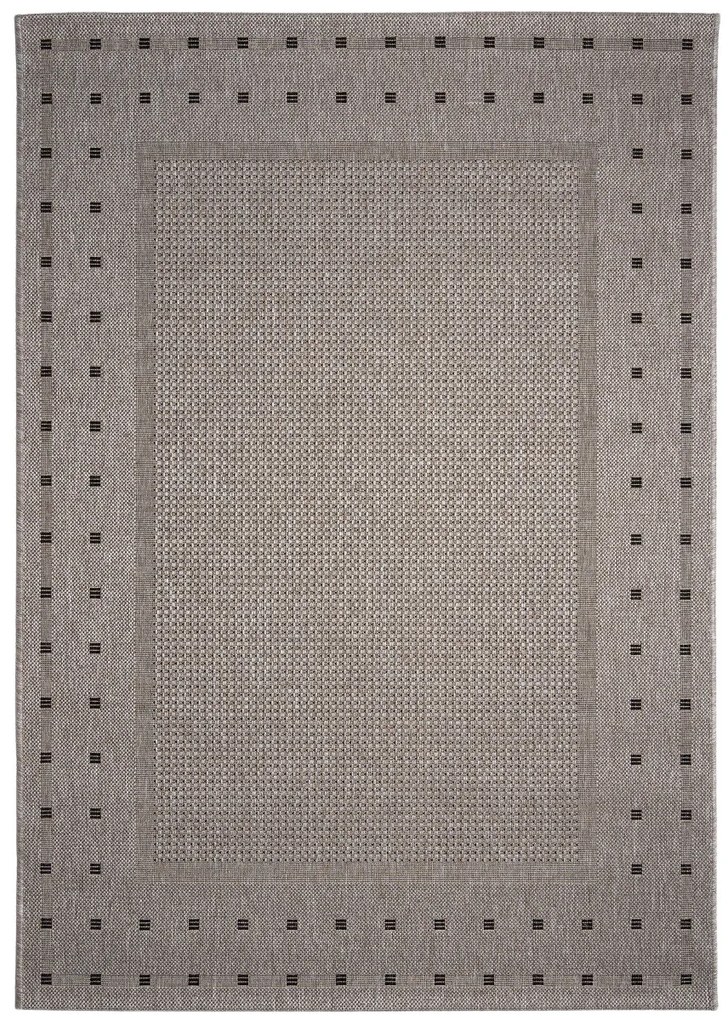 Devos koberce Kusový koberec Floorlux 20329 Silver/Black – na ven i na doma - 120x170 cm