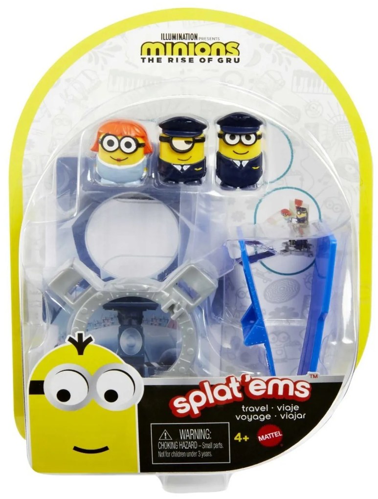 Minions vystřelovací postavičky cestovní set, mattel gmd79